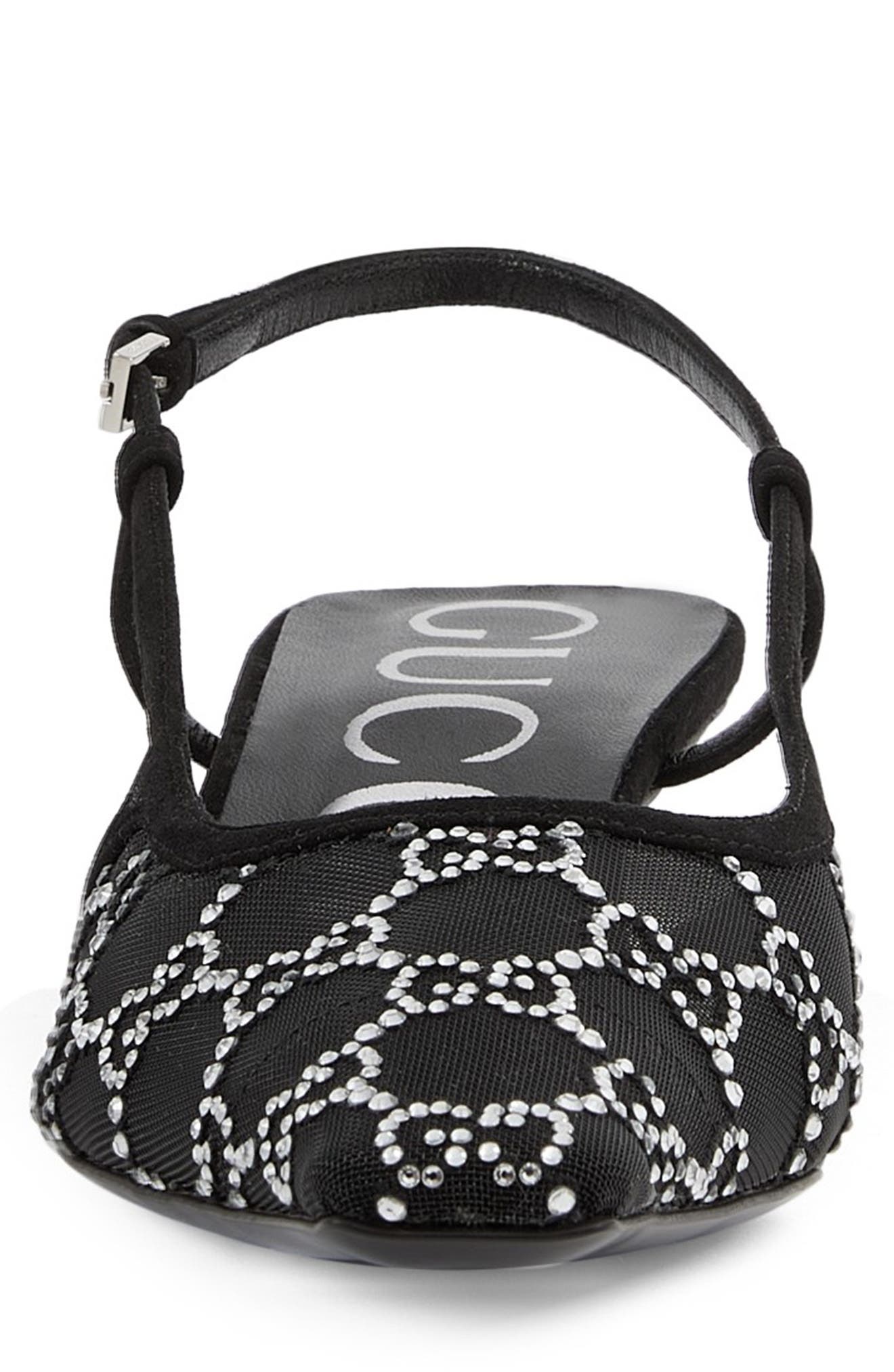 Gucci Tom GG Crystal Kitten Heel Slingback Pump (Women) | Nordstrom