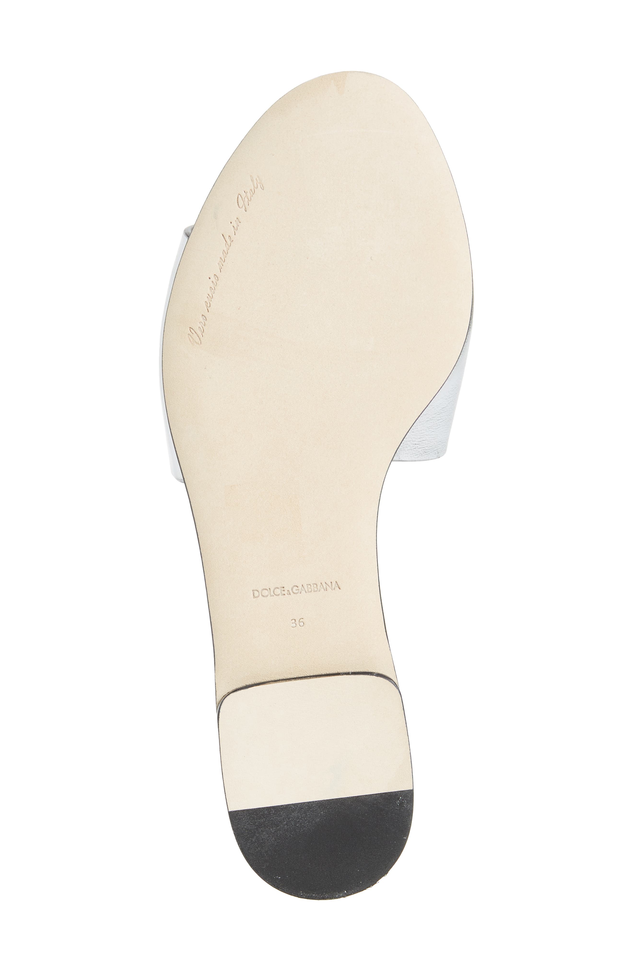 Dolce&Gabbana Bianca Interlock Slide Sandal | Nordstrom