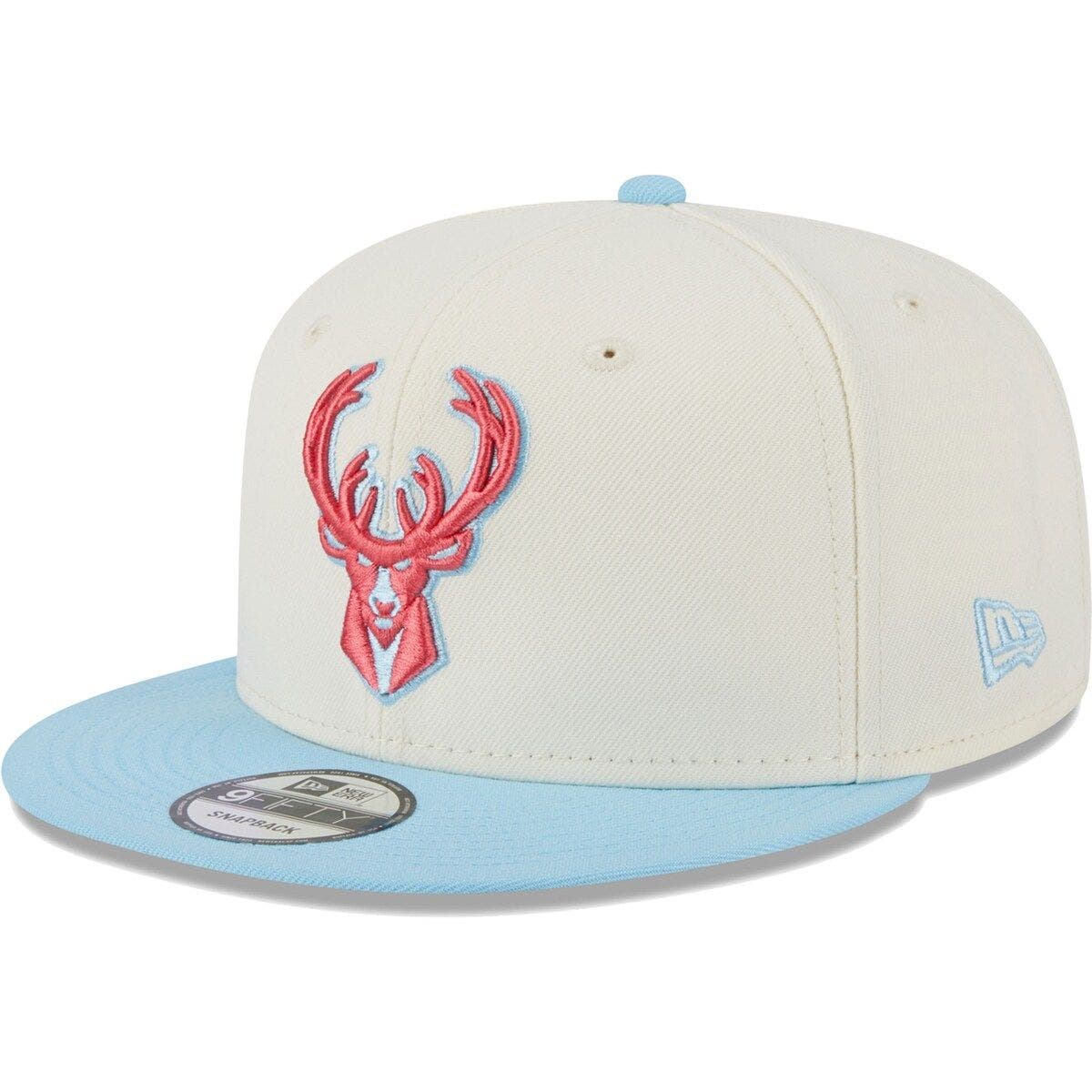 New Era Men's New Era White/Powder Blue Milwaukee Bucks 2-Tone Color ...