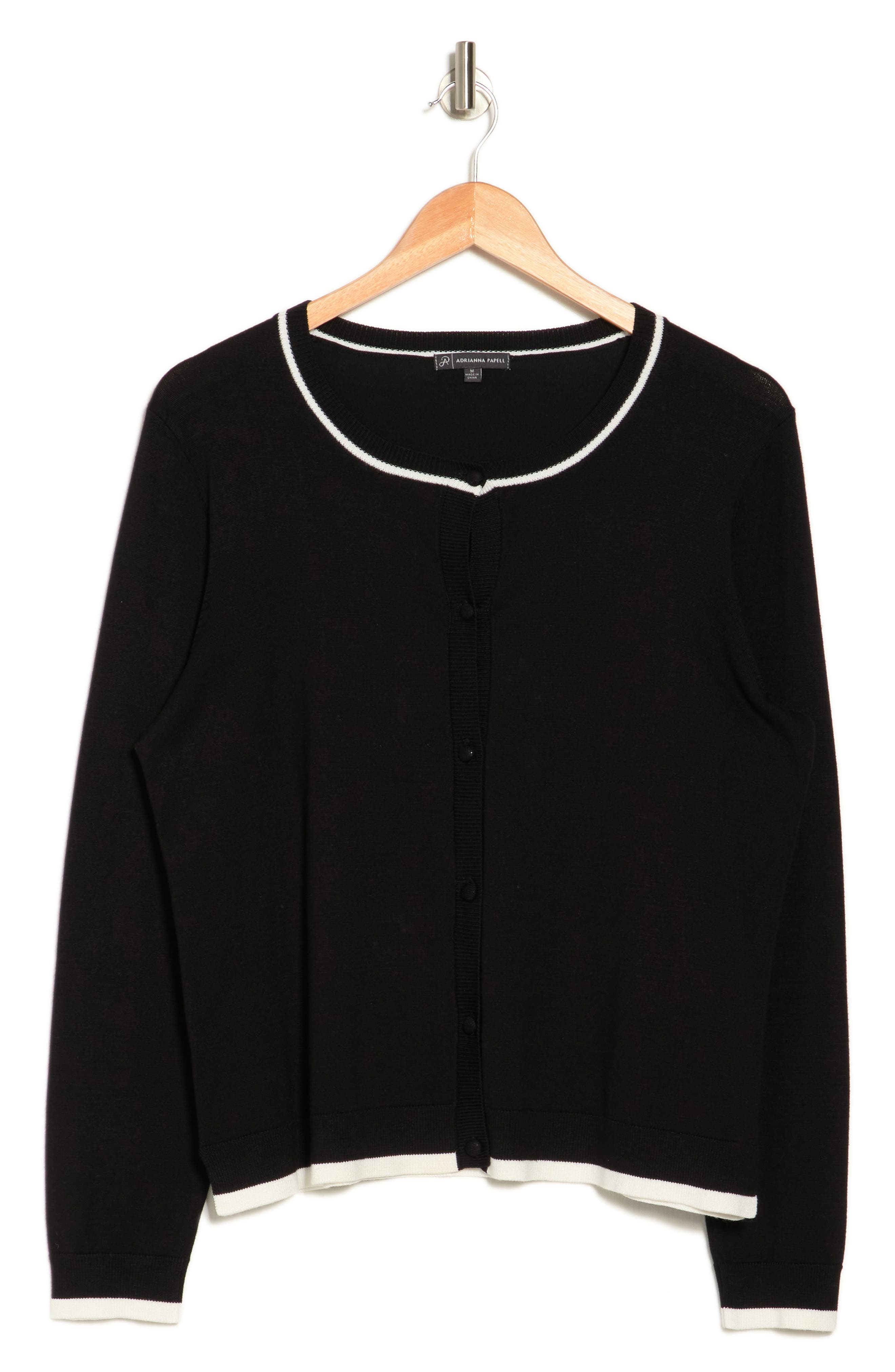 Adrianna Papell Tipped Cardigan Sweater | Nordstromrack