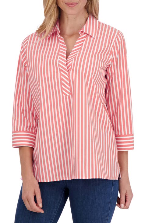 Women's Coral Striped Tops | Nordstrom