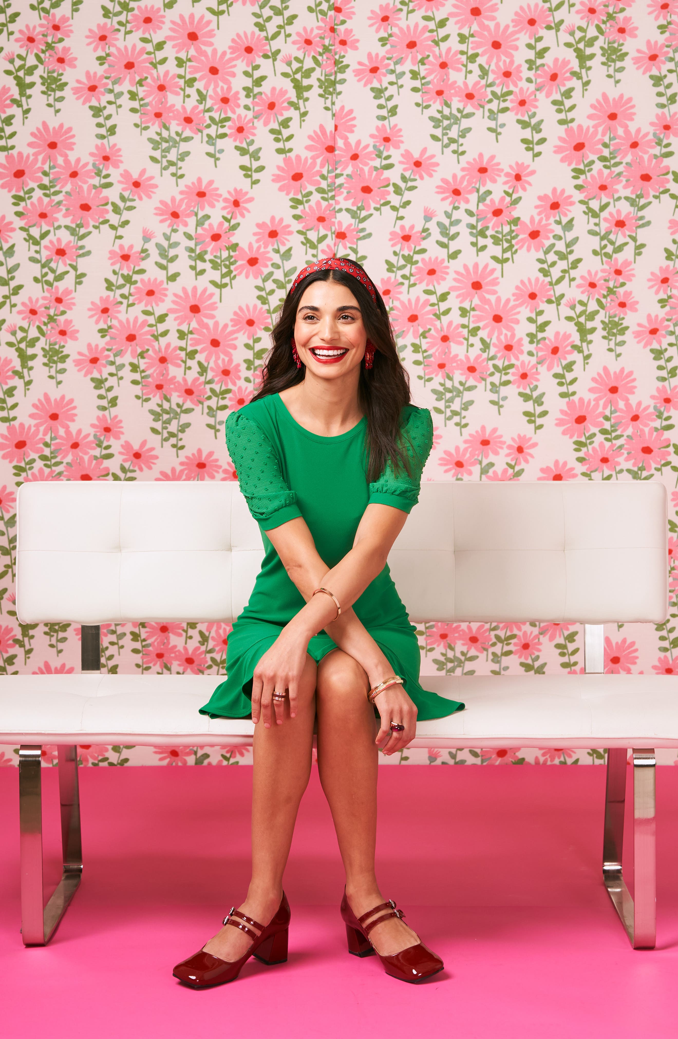 CeCe Clip Dot Puff Sleeve Dress | Nordstrom