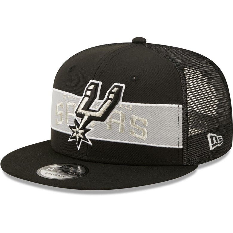 New Era Black San Antonio Spurs Tonal Band Trucker 9fifty Snapback Hat ...