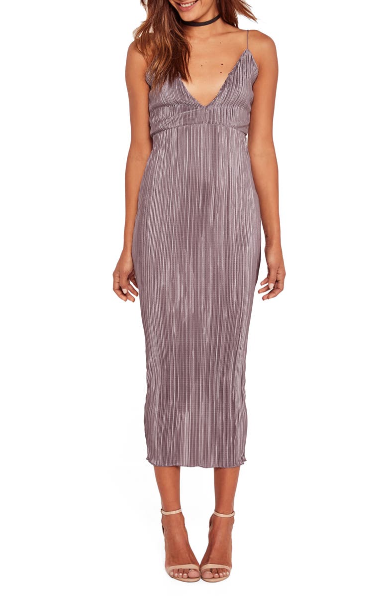 Missguided Plissé Midi Dress Nordstrom