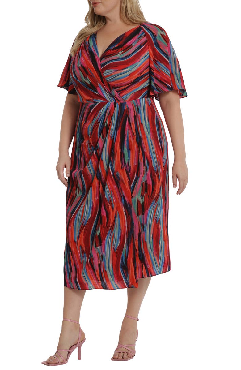 Maggy London Printed Faux Wrap Dress | Nordstrom