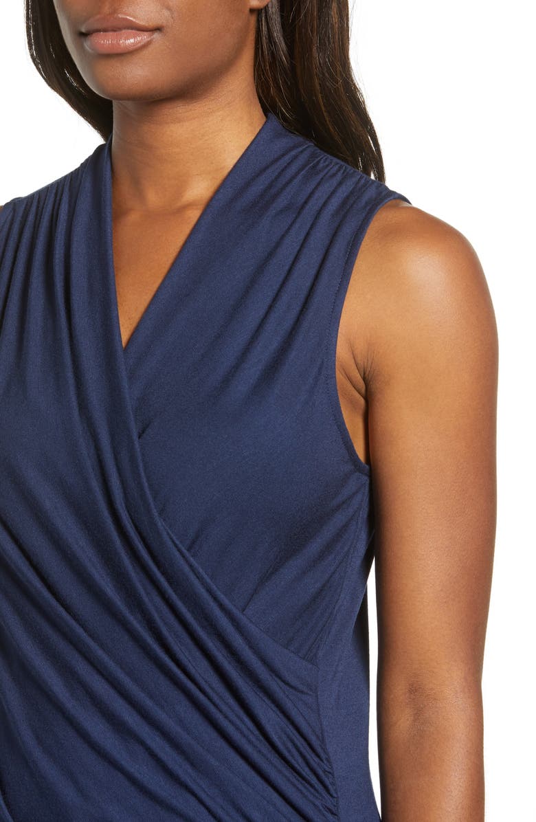 Loveappella Cross Drape Sleeveless Top | Nordstrom