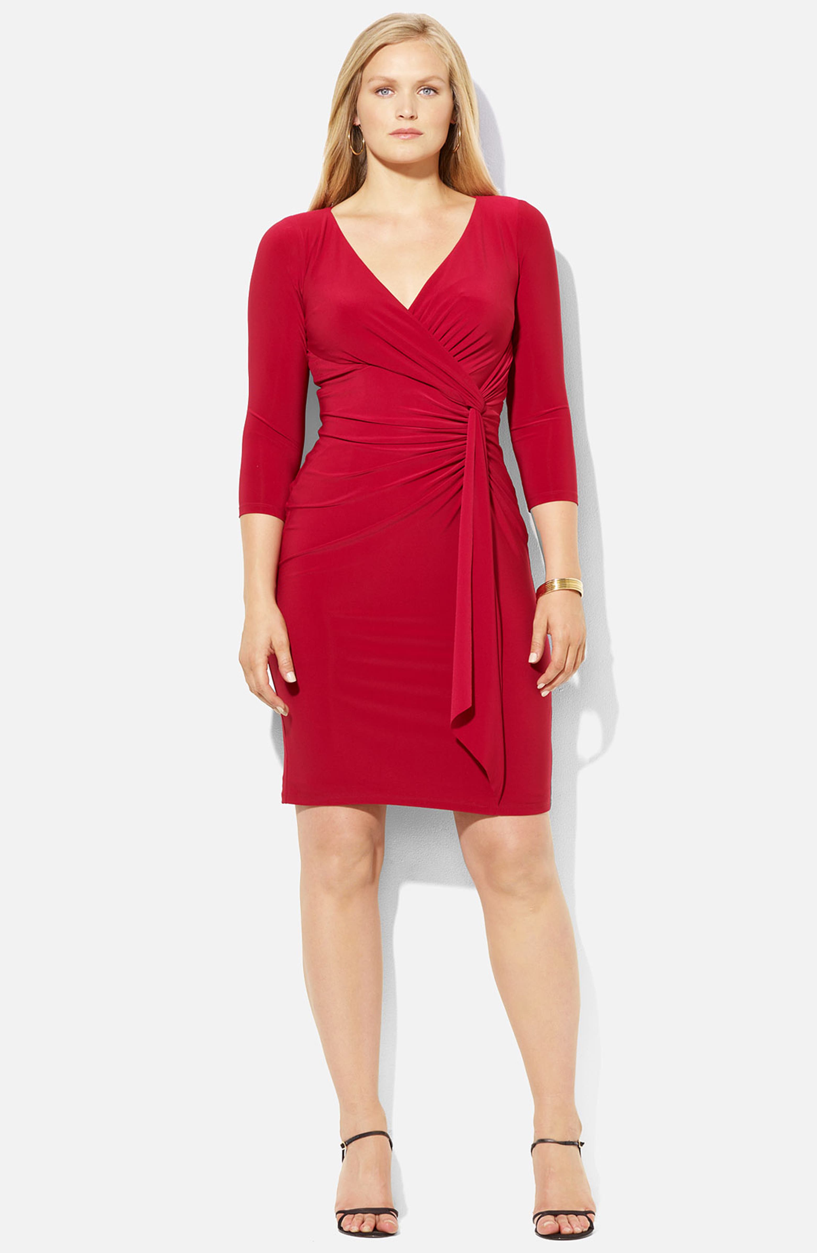 Lauren Ralph Lauren Surplice Jersey Sheath Dress Plus Nordstrom