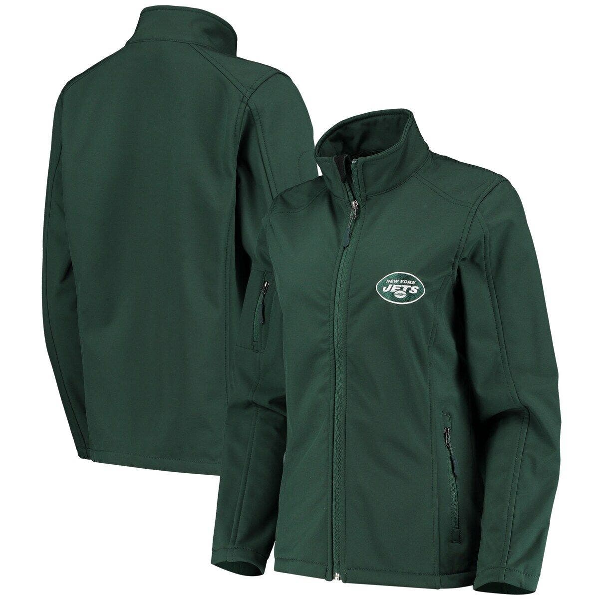 DUNBROOKE Women's Green New York Jets Full-Zip Sonoma Softshell Jacket ...
