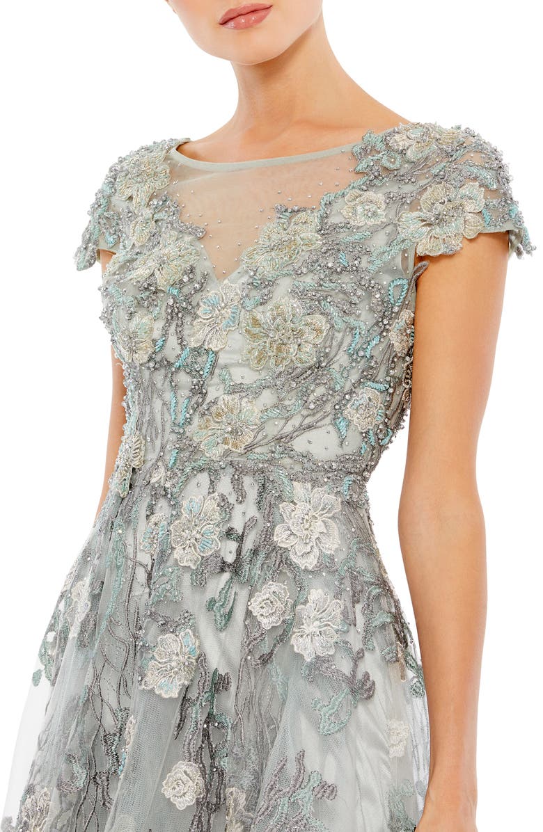 Mac Duggal Floral Embroidered And Embellished A Line Gown Nordstrom