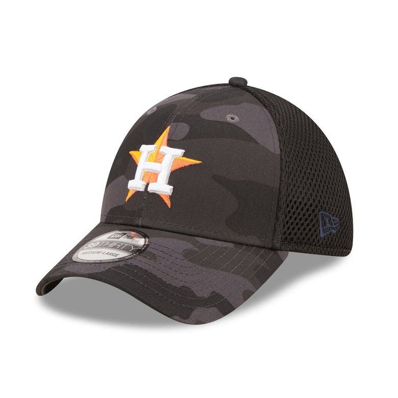 New Era Charcoal Houston Astros Dark Camo 39thirty Trucker Flex Hat ...
