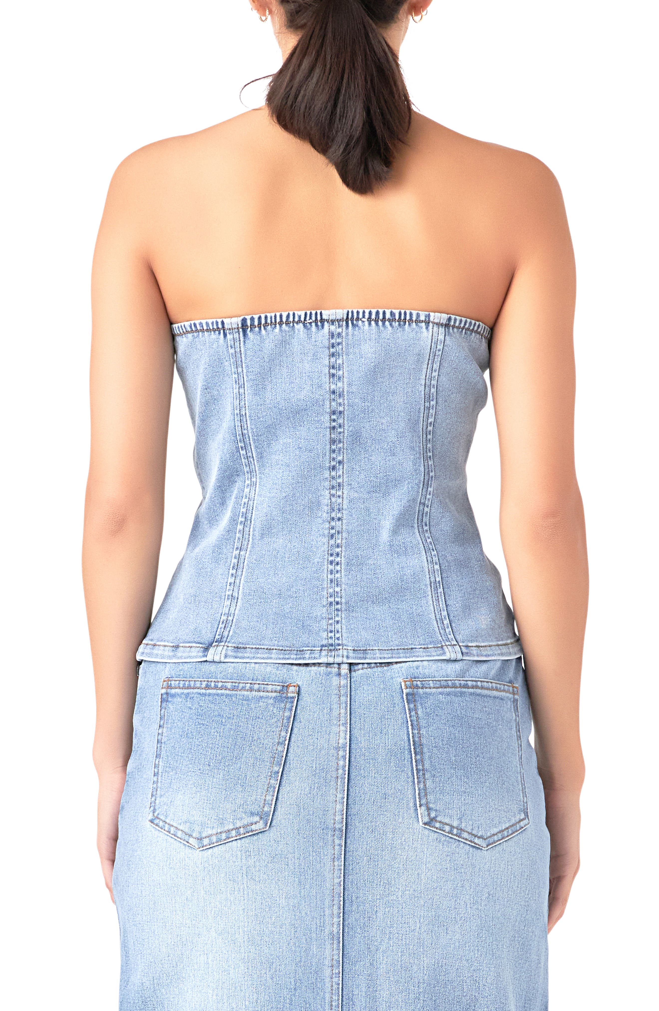 Grey Lab Denim Tube Top | Nordstrom