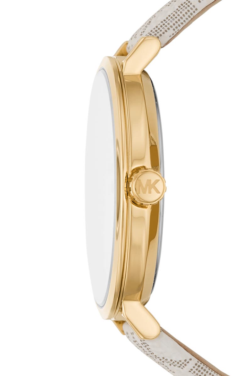Michael Kors Addyson Three-Hand Quartz Logo Strap Watch, 40mm ...