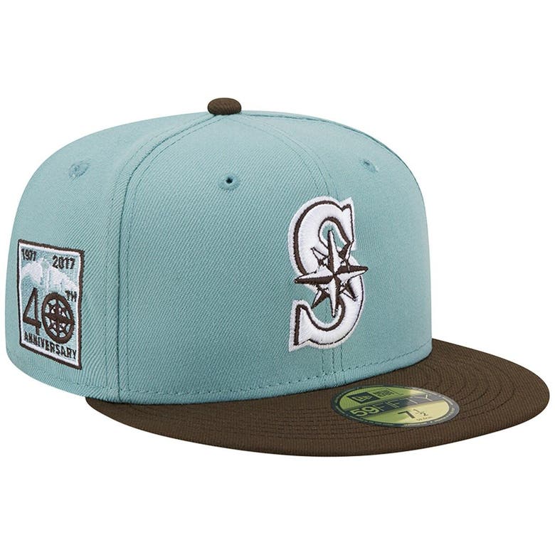 New Era Light Blue/brown Seattle Mariners 40th Anniversary Beach Kiss ...