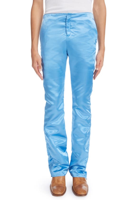 Acne Studios Satin Pants In Azure Blue | ModeSens