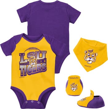 Mitchell & Ness Infant Mitchell & Ness Purple/Gold LSU Tigers 3-Pack ...