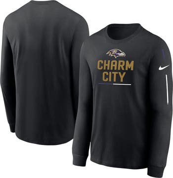 Nike Men's Nike Black Baltimore Ravens Team Slogan Long Sleeve T-Shirt ...