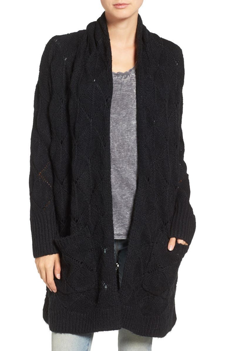 Hinge Texture Stitch Open Cardigan Nordstrom