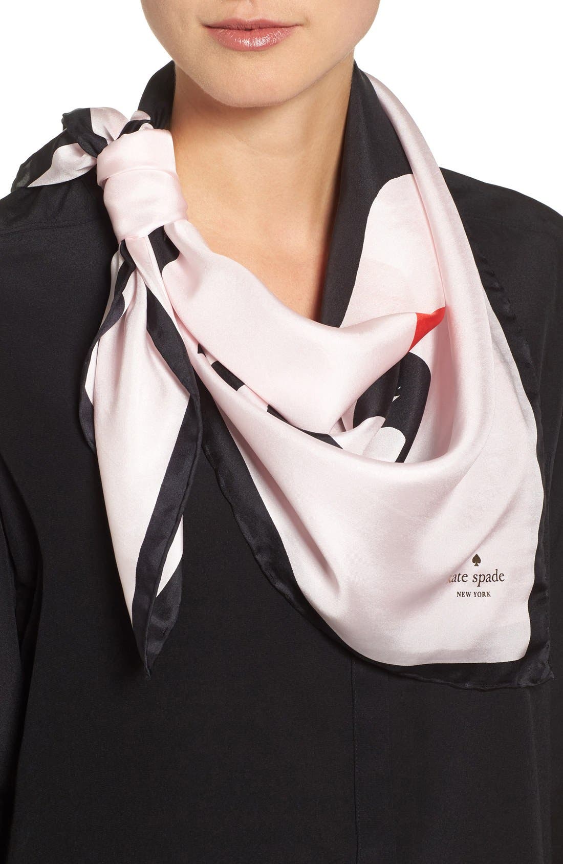 kate spade new york masquerade square silk scarf | Nordstrom