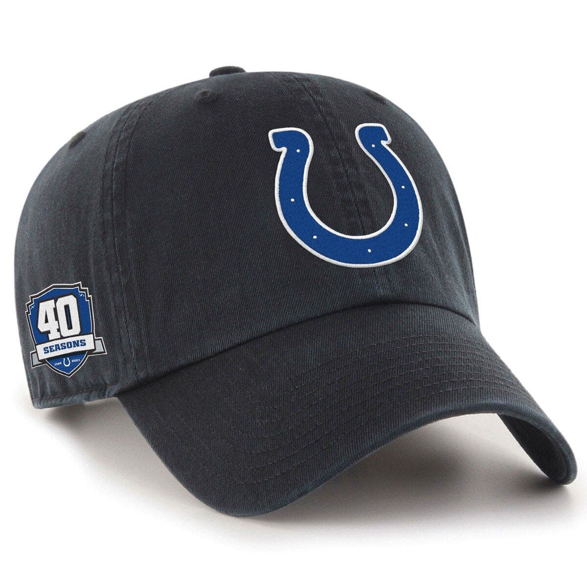 '47 Men's '47 Black Indianapolis Colts 40th Anniversary Side Patch ...