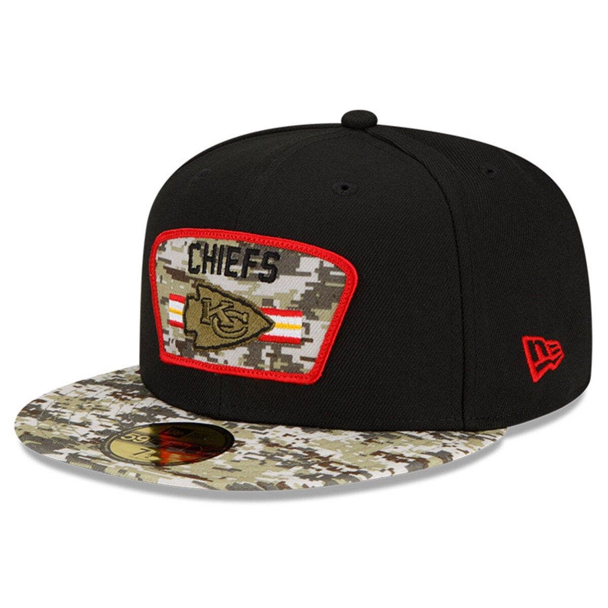 New Era Men's New Era Black/Camo Kansas City Chiefs 2021 Salute To ...