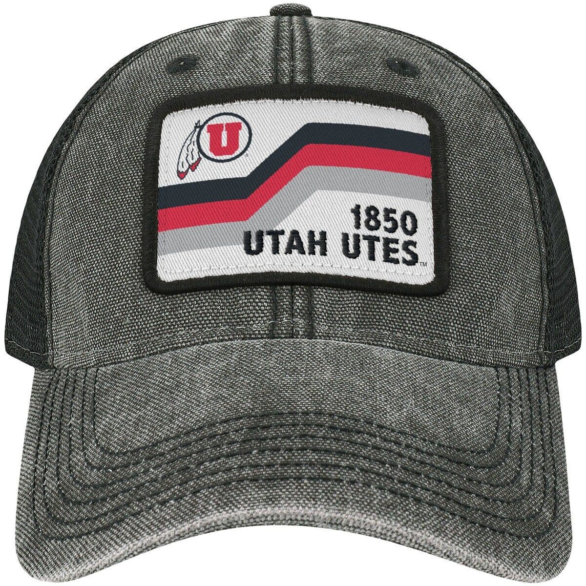LEGACY ATHLETIC Men's Black Utah Utes Sun & Bars Dashboard Trucker ...