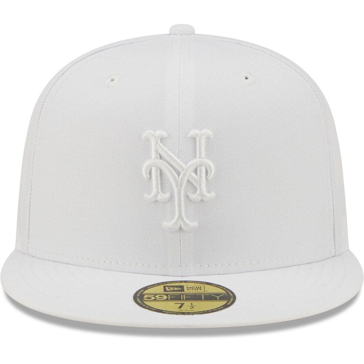 New Era Men's New Era New York Mets White on White 59FIFTY Fitted Hat ...