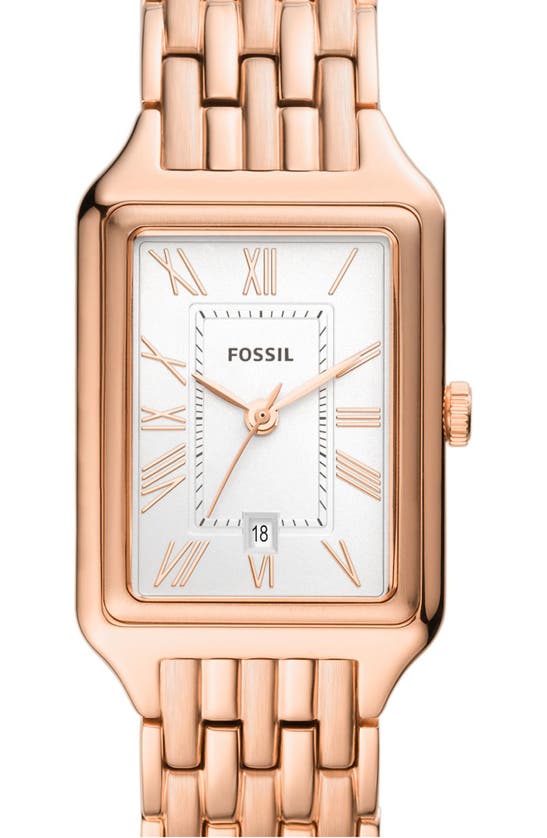 Fossil Women's Raquel Three-hand Date Rose Gold-tone Stainless Steel ...