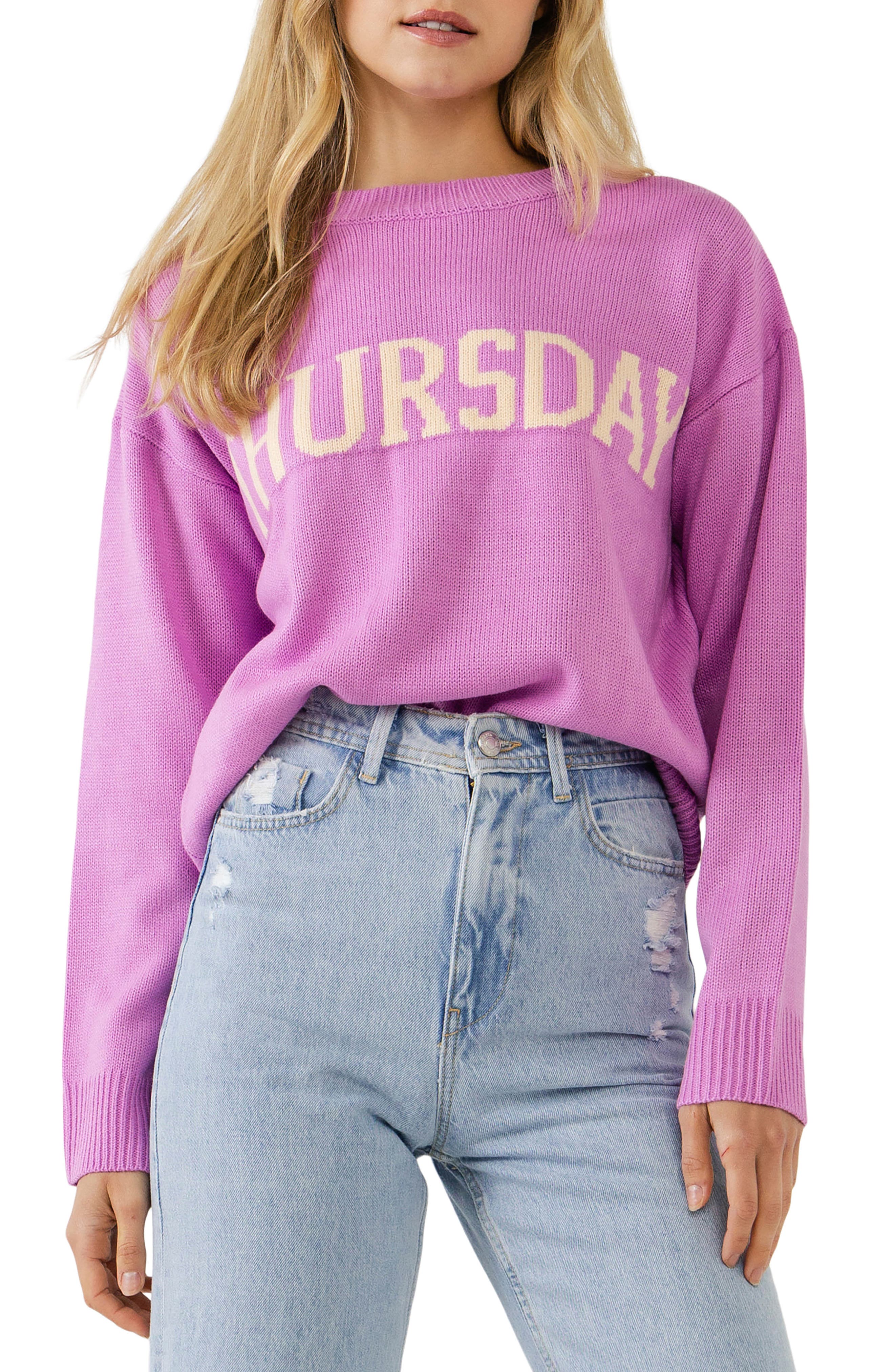 English Factory Weekday Motif Sweater | Nordstrom