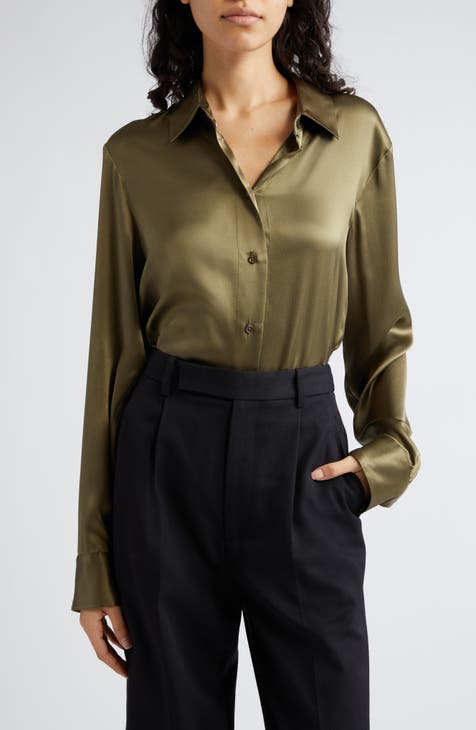 Women's 100% Silk Button Up Tops | Nordstrom