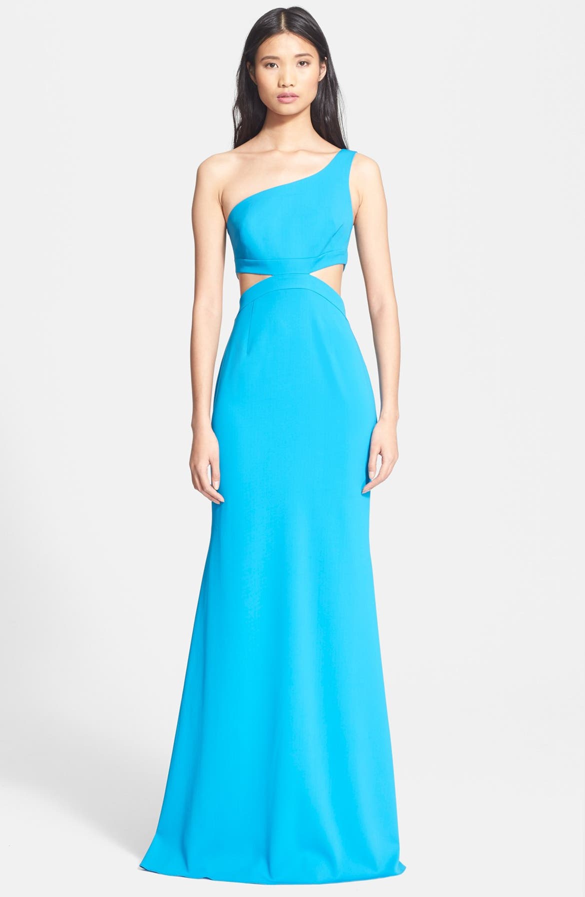 Jay Godfrey Foreman Cutout One Shoulder Stretch Crepe Gown Nordstrom