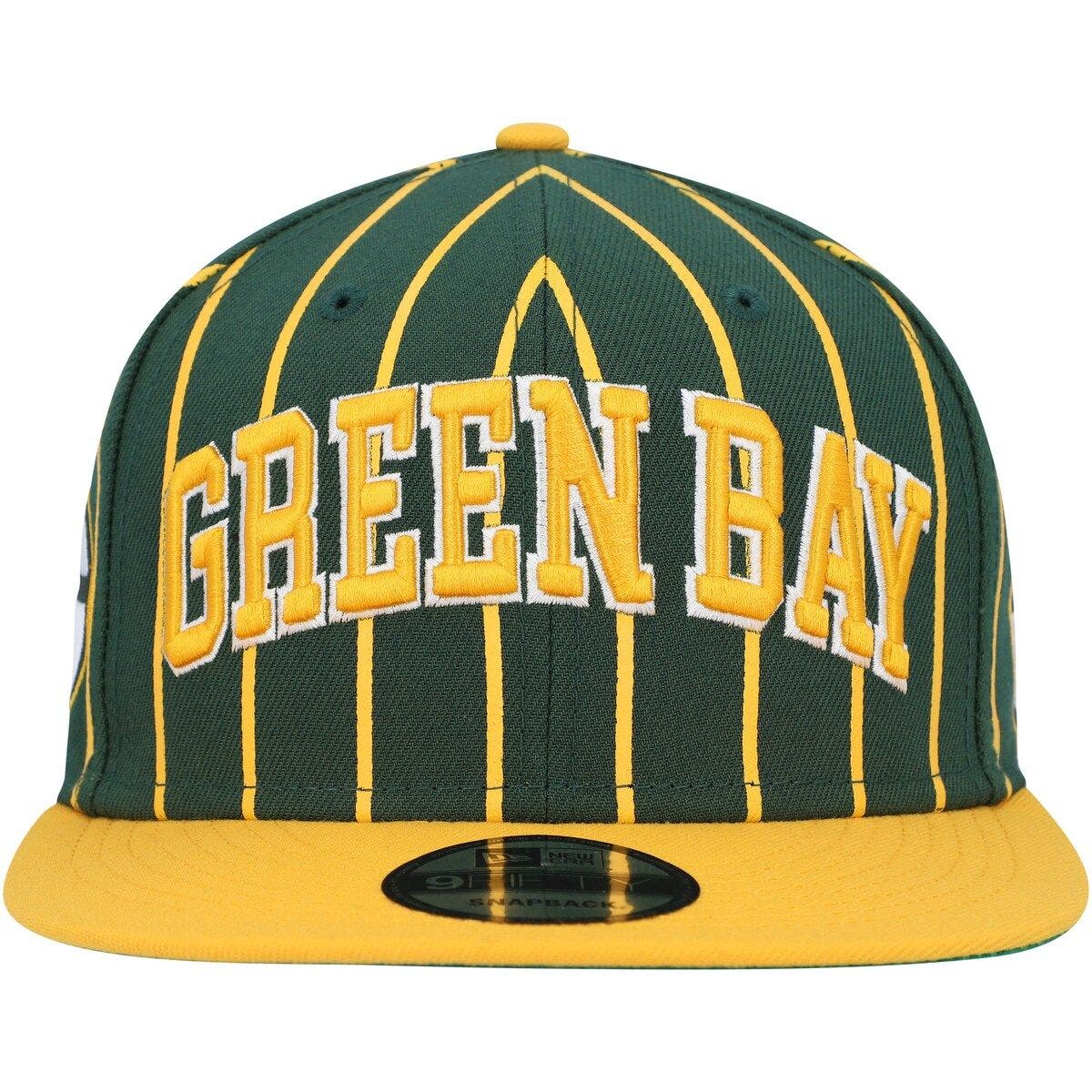 New Era Men's New Era Green/Gold Green Bay Packers Pinstripe City Arch ...