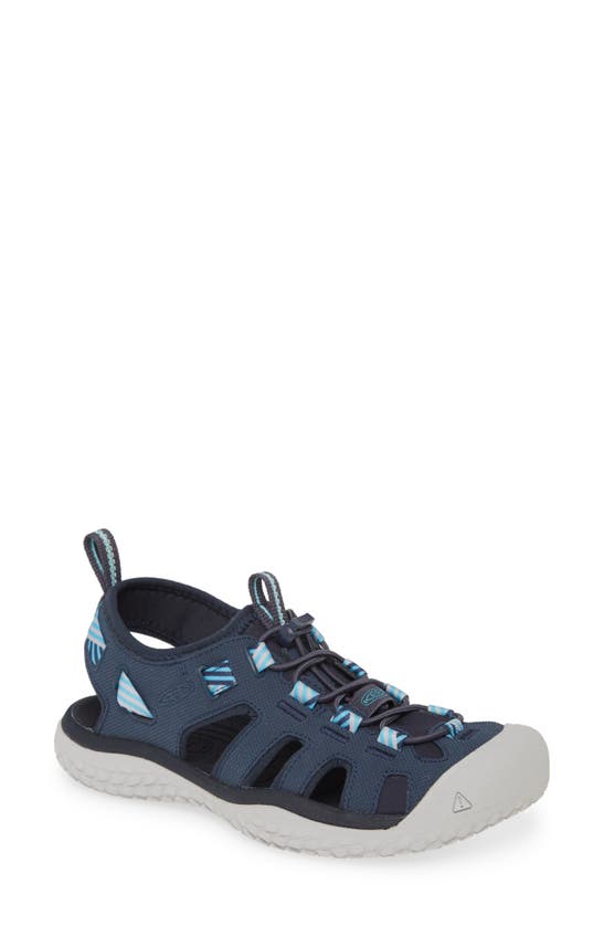 Keen Solar Sandal In Navy/ Blue Mist Fabric | ModeSens