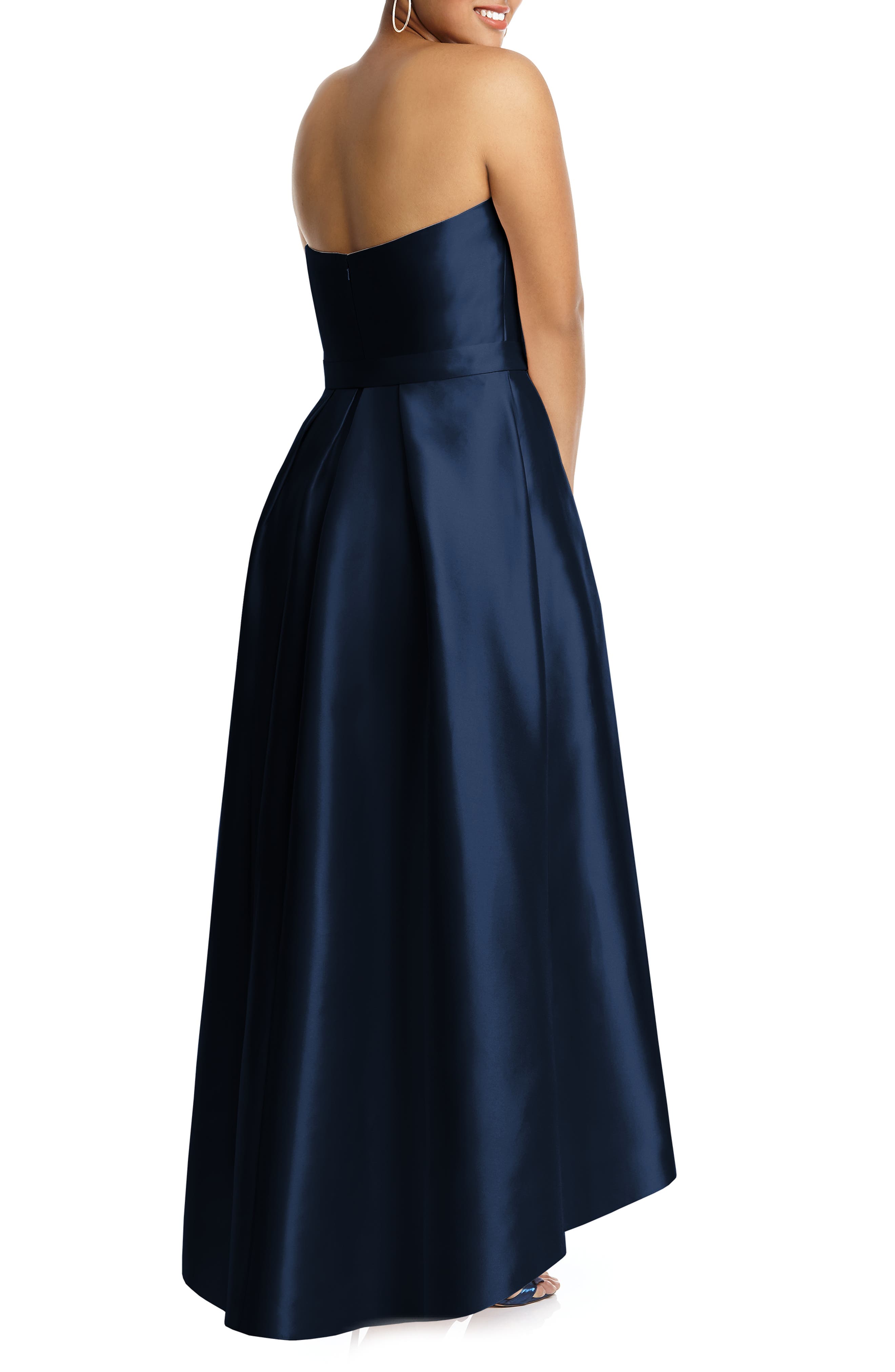 Alfred Sung Strapless High/Low Ballgown | Nordstrom