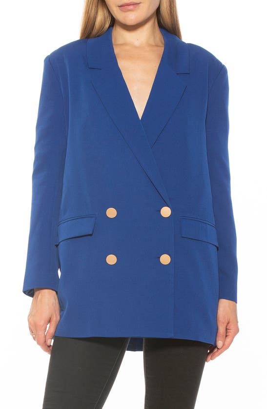 Alexia Admor Ellie Classic Boyfriend Blazer In Cobalt | ModeSens