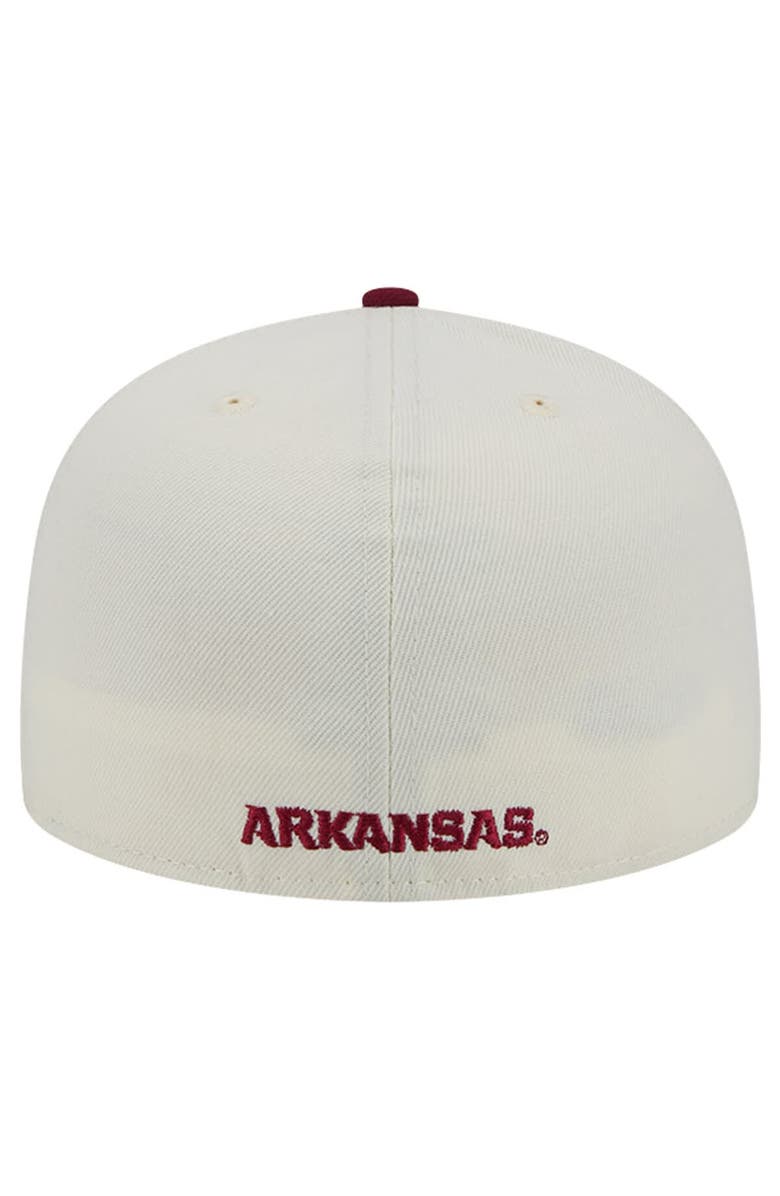 New Era Men's New Era Arkansas Razorbacks Chrome White Vintage 59FIFTY ...