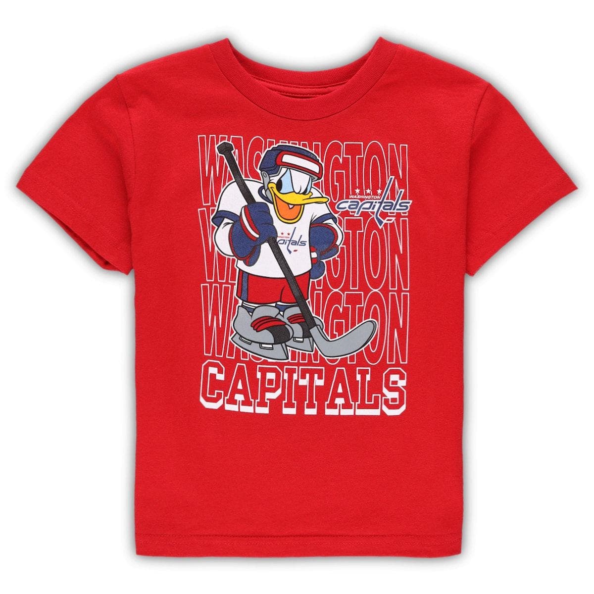Outerstuff Preschool Red Washington Capitals Disney Three-Peat Logo T ...