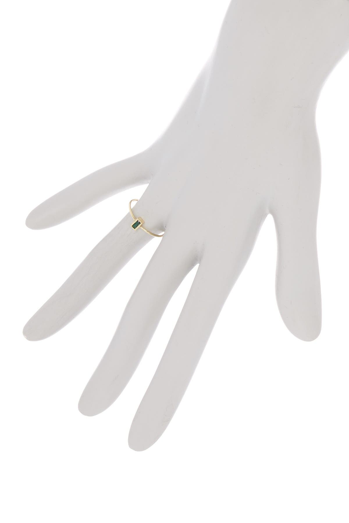 Argento Vivo Sterling Silver Green Crystal Ring | Nordstromrack