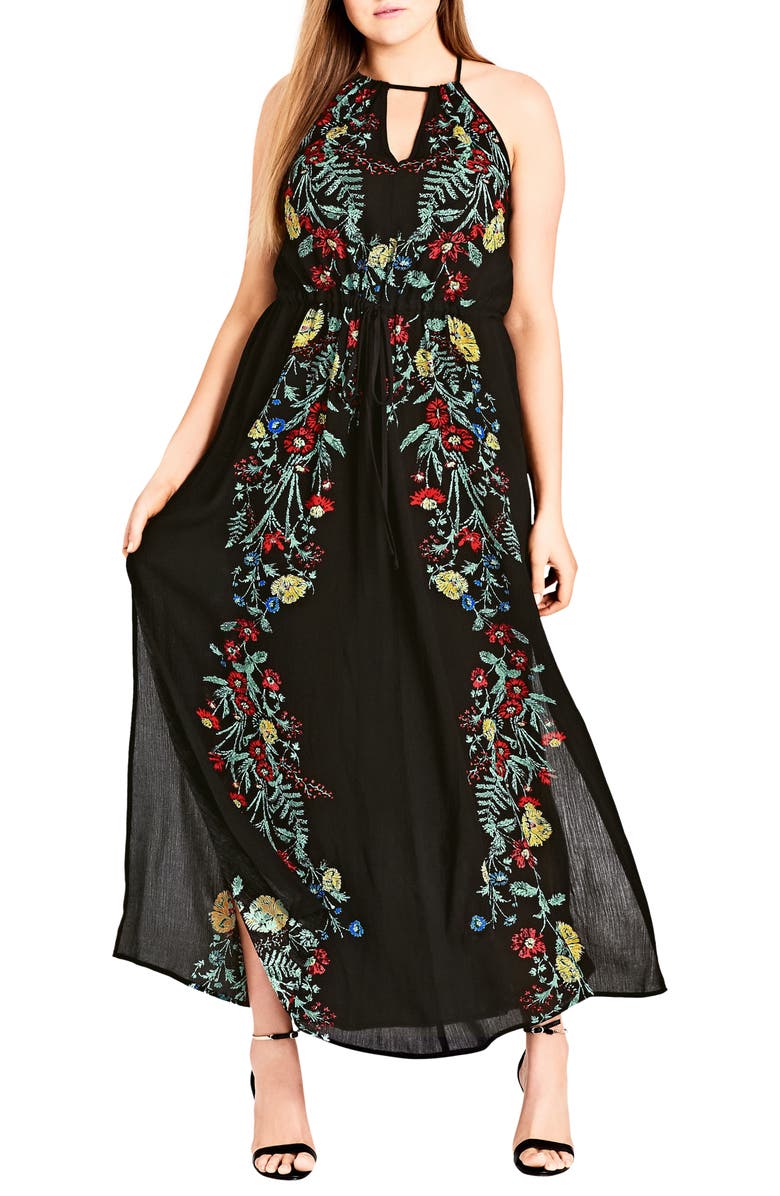 City Chic Secret Vine Maxi Dress Plus Size Nordstrom