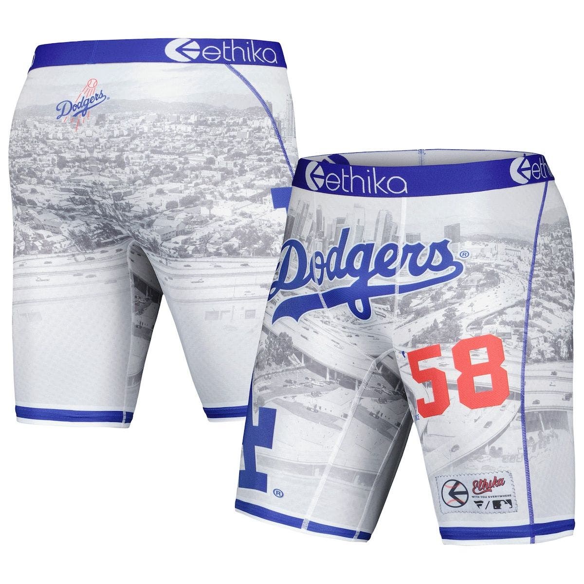 Ethika Men's Ethika White Los Angeles Dodgers Jerseyscape Boxer Briefs ...