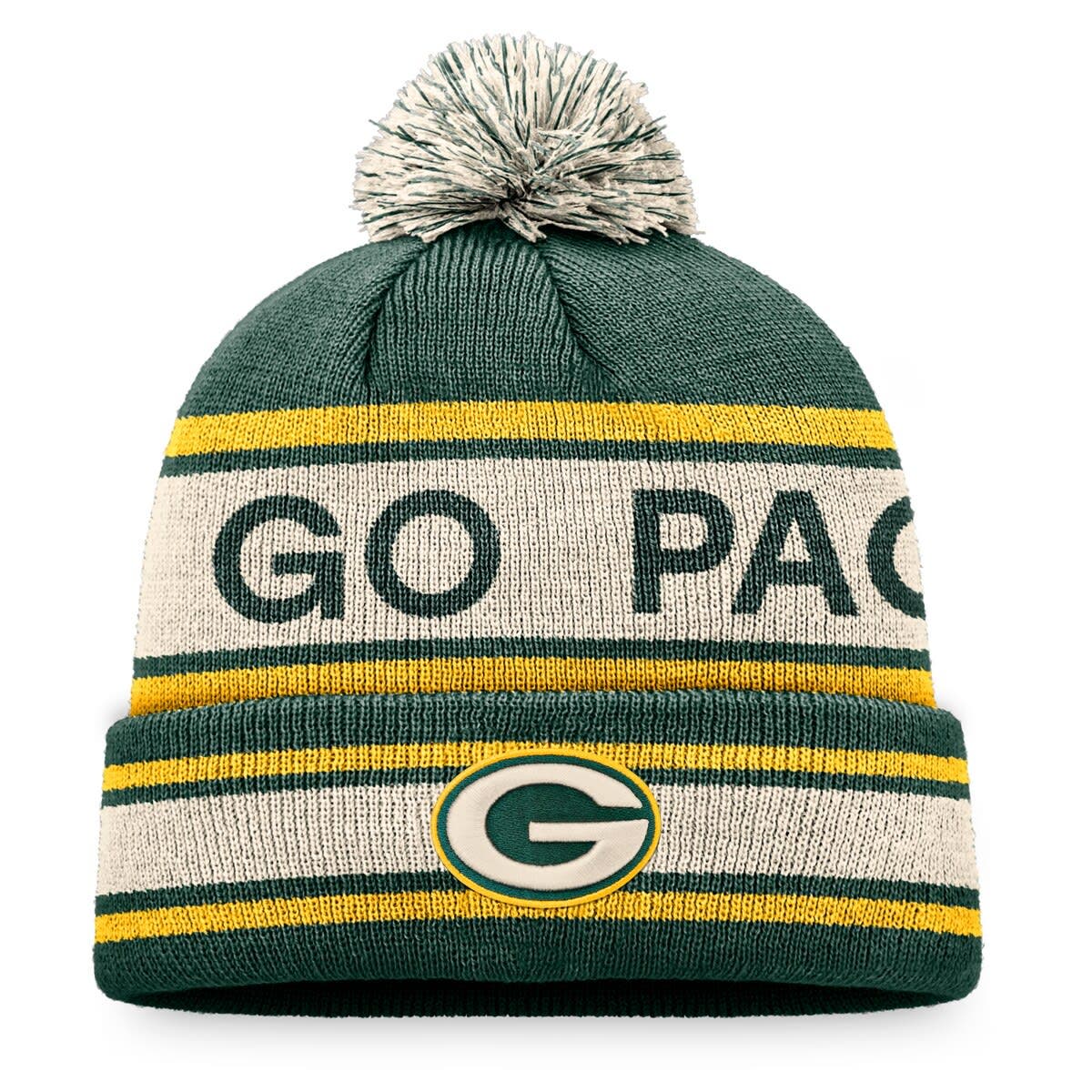 FANATICS Men's Fanatics Branded Green Green Bay Packers Heritage Cuffed ...