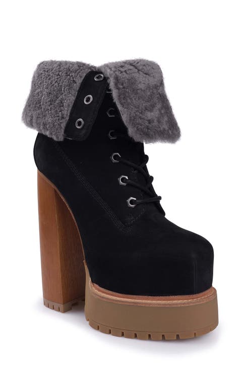 Faux Shearling Platform Boots for Women | Nordstrom