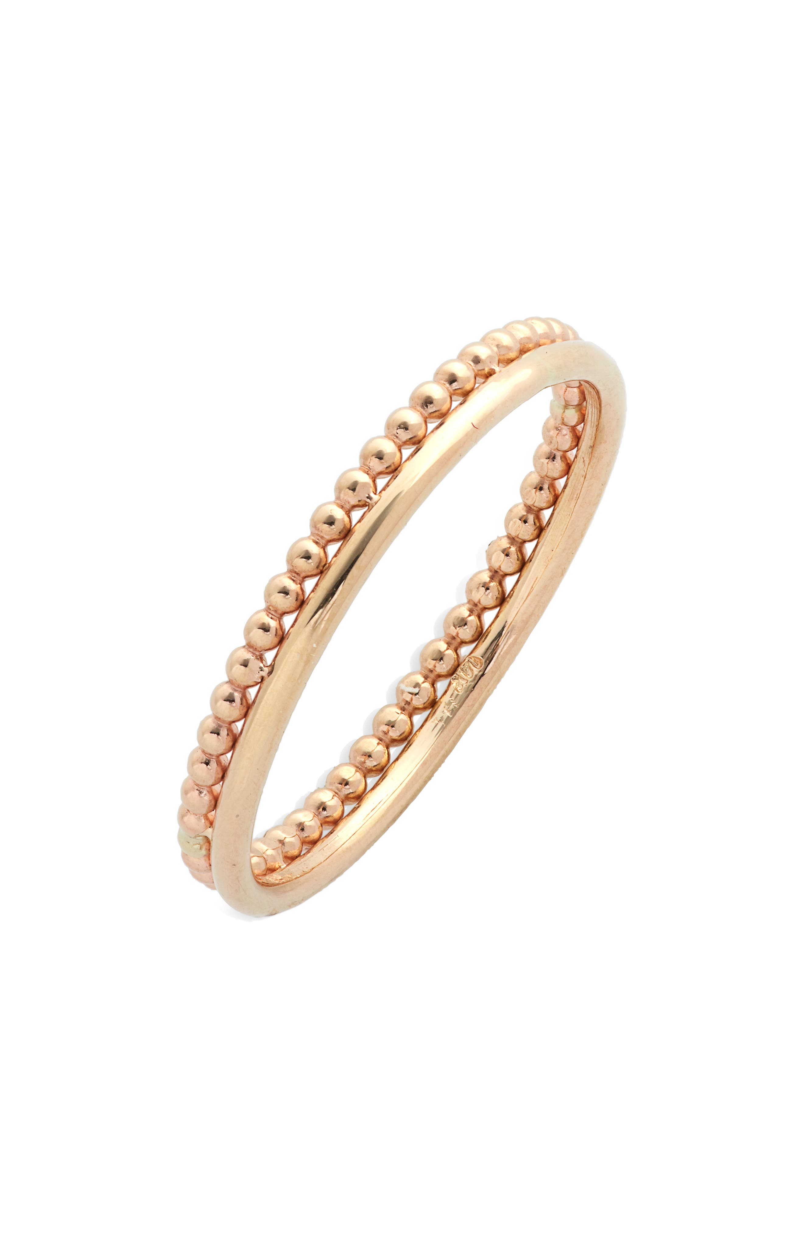 Poppy Finch Duo 14K Gold Band Ring | Nordstrom