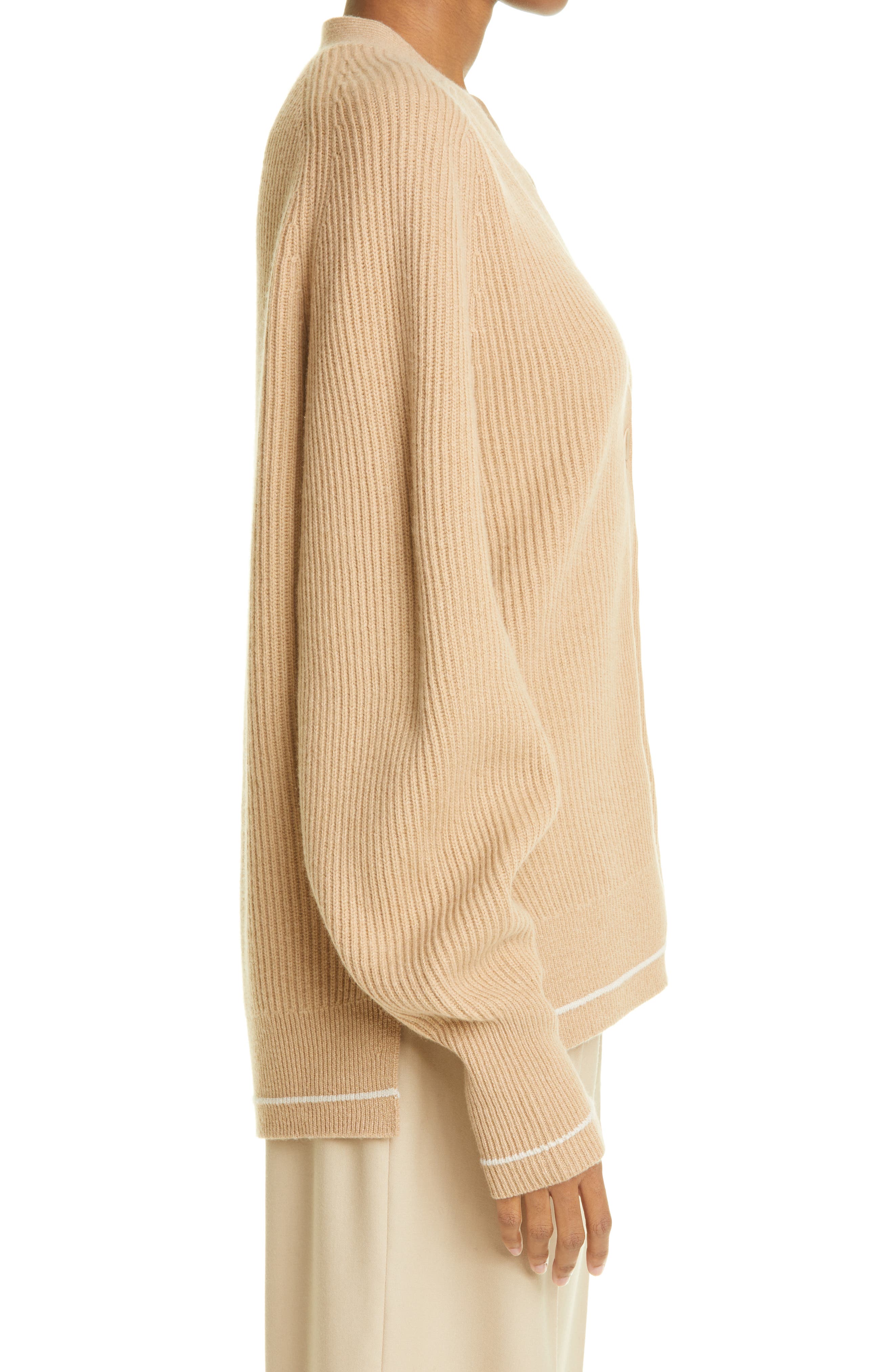 Maria McManus Fisherman Rib Recycled Cashmere & Cotton Cardigan in ...
