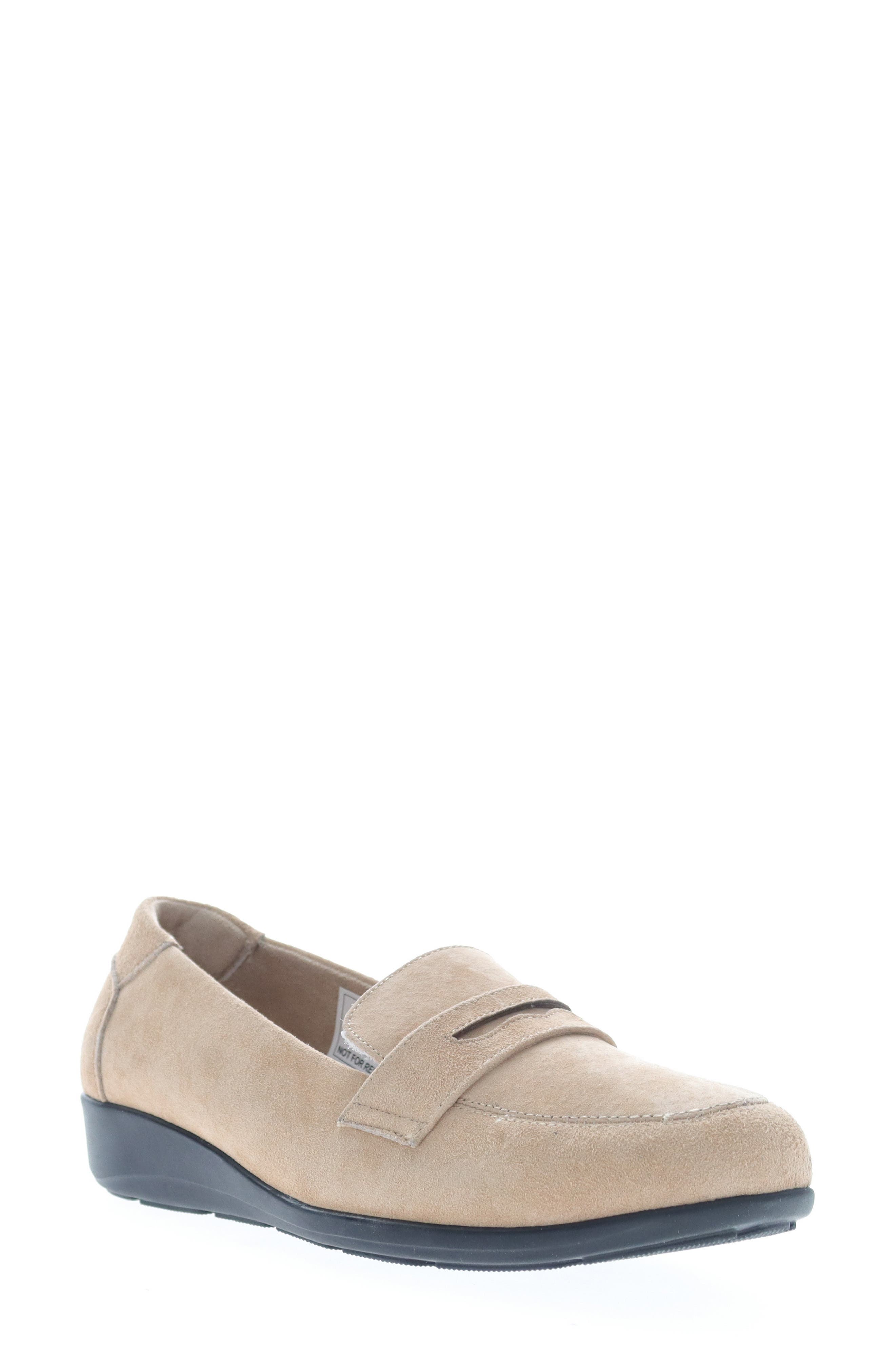 Propét Propet Wide Width Yetta Wedge Loafer In Gray | ModeSens