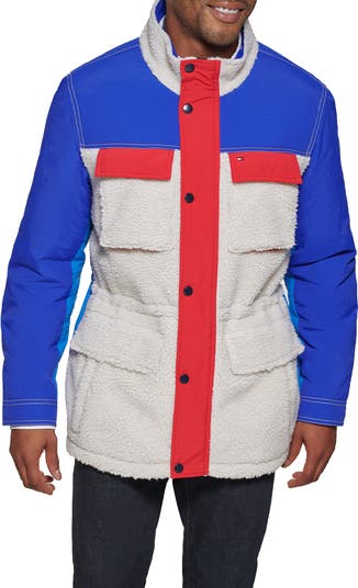 Tommy Hilfiger Faux Shearling Mixed Media Jacket | Nordstromrack