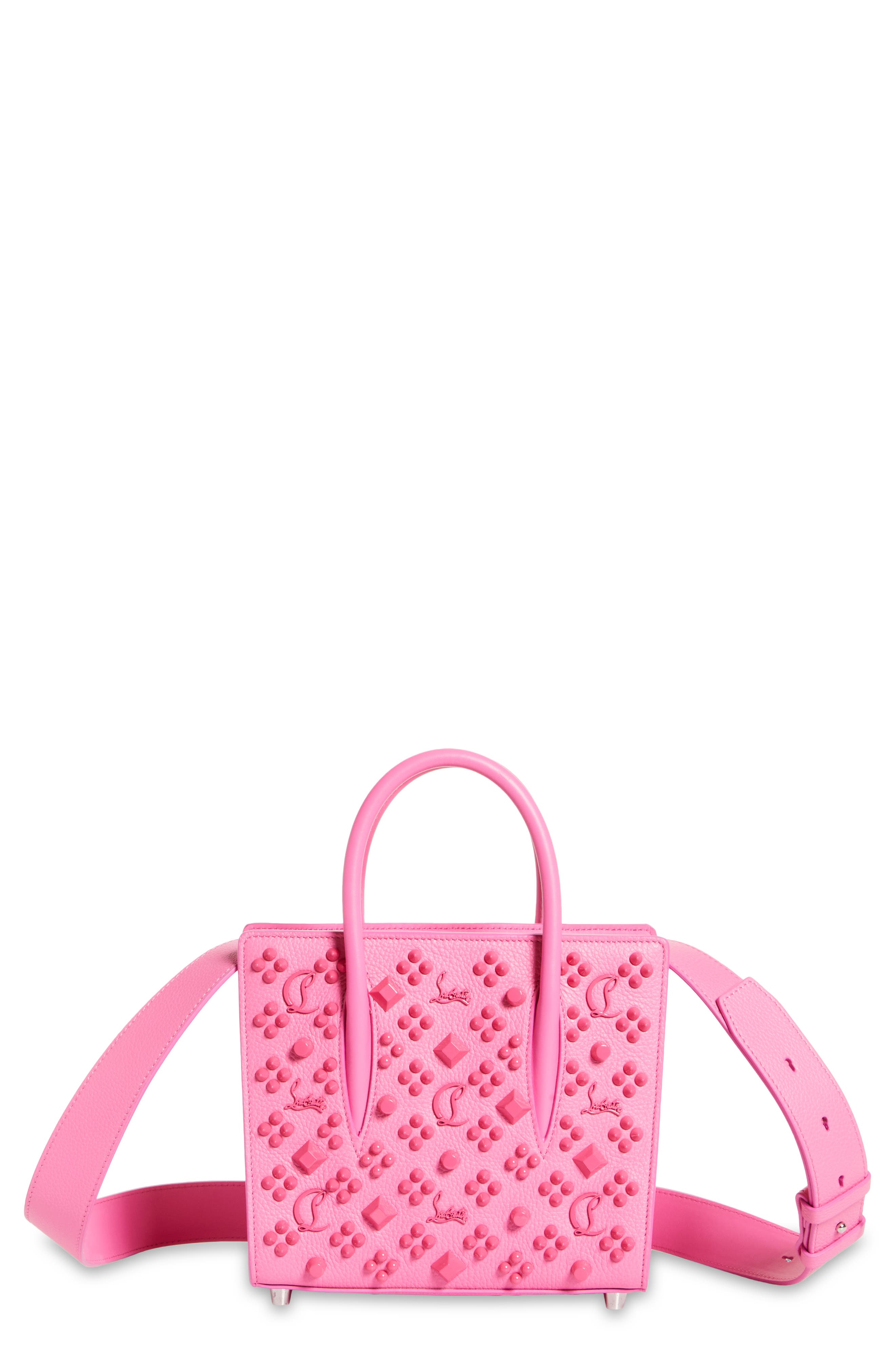 Christian Louboutin Mini Paloma Studded Calfskin Satchel | Nordstrom