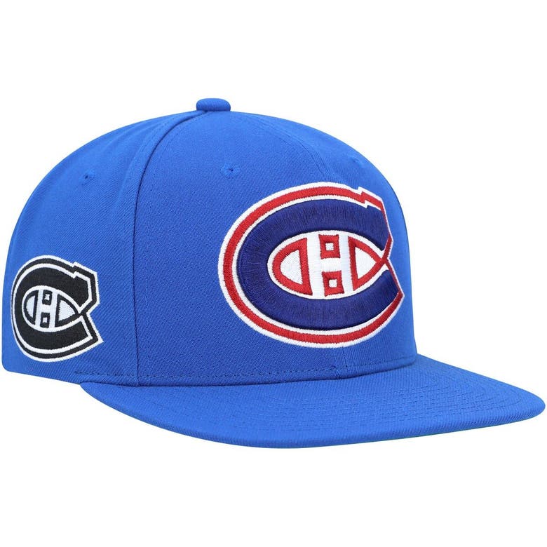 Mitchell & Ness Blue Montreal Canadiens Alternate Flip Snapback Hat ...