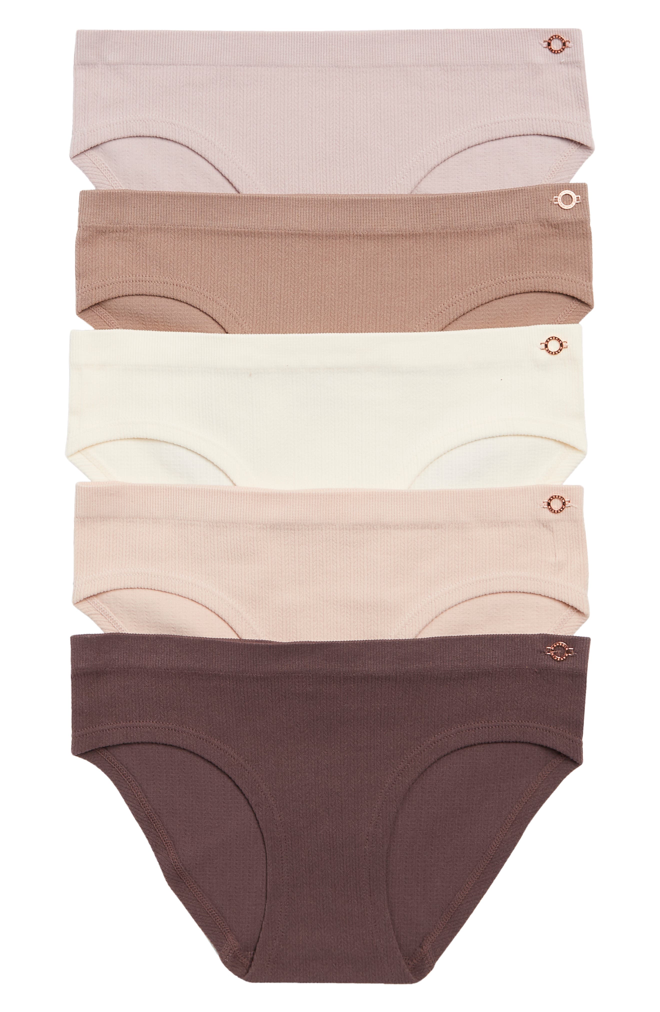 Danskin 5-Pack Seamless Ribbed Hipsters | Nordstromrack