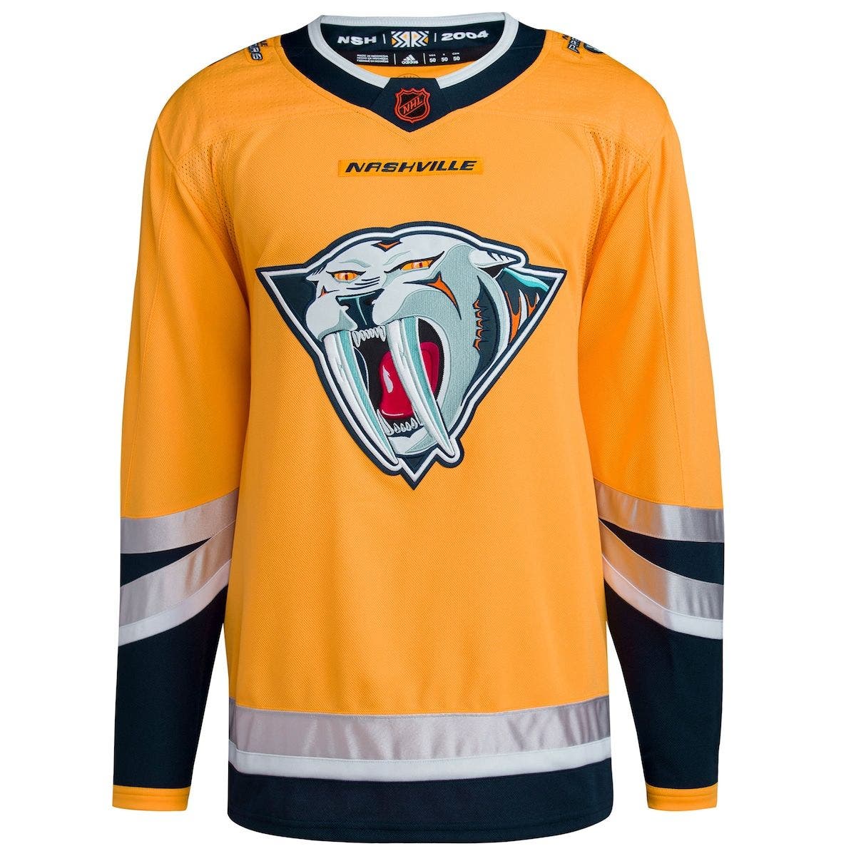 adidas Men's adidas Yellow Nashville Predators Reverse Retro 2.0 ...