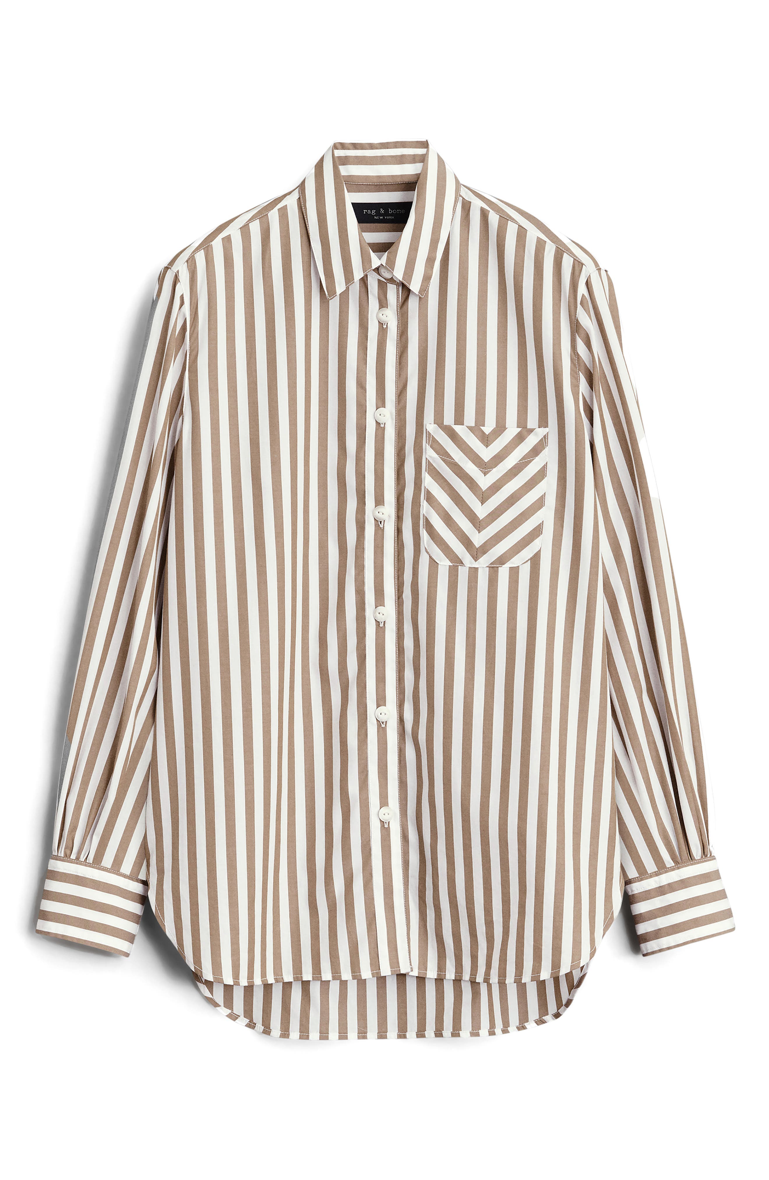 rag & bone Maxine Stripe Cotton Button-Up Shirt | Nordstrom